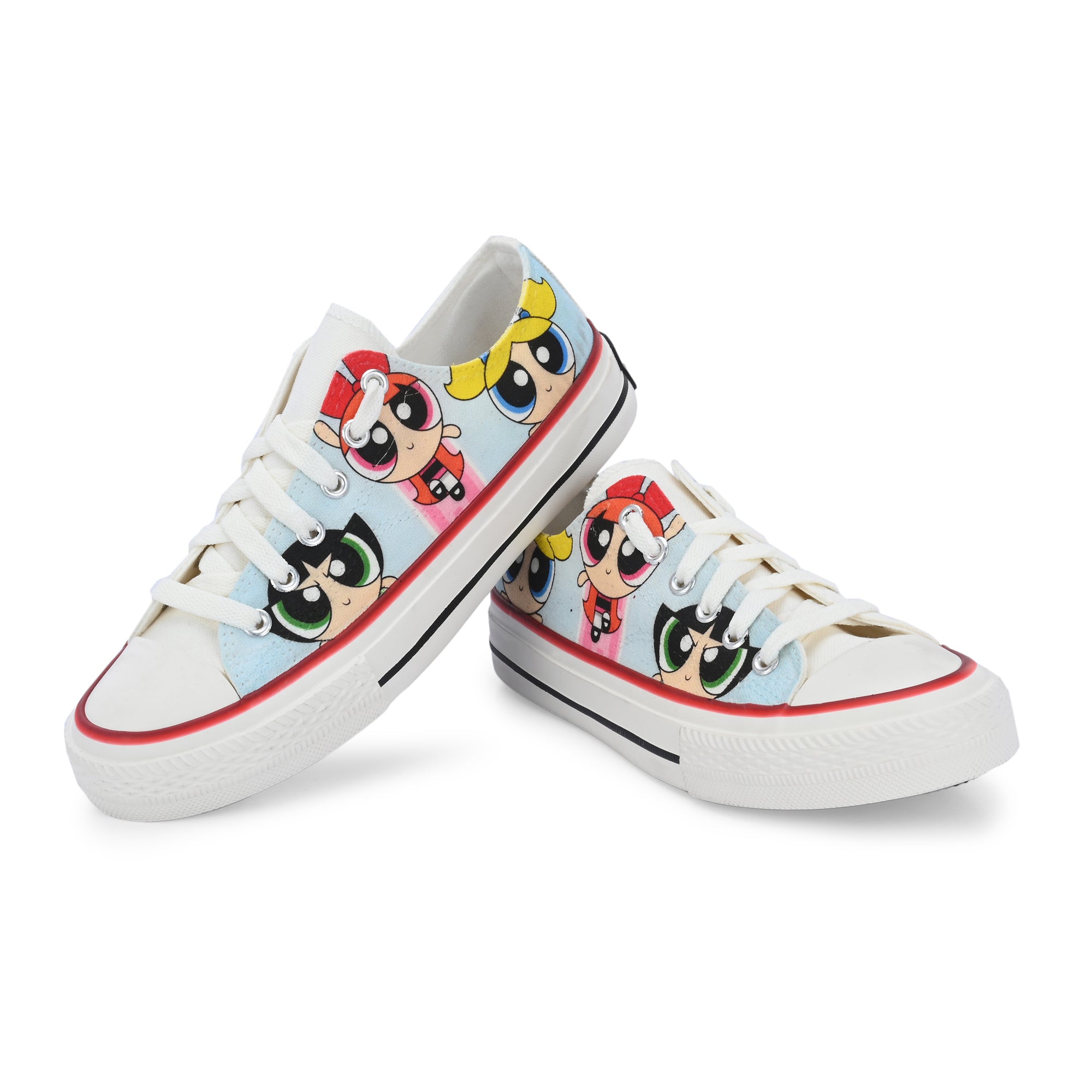 Crowcia London Powerpuff Girls Design Unisex Stylish Sneakers